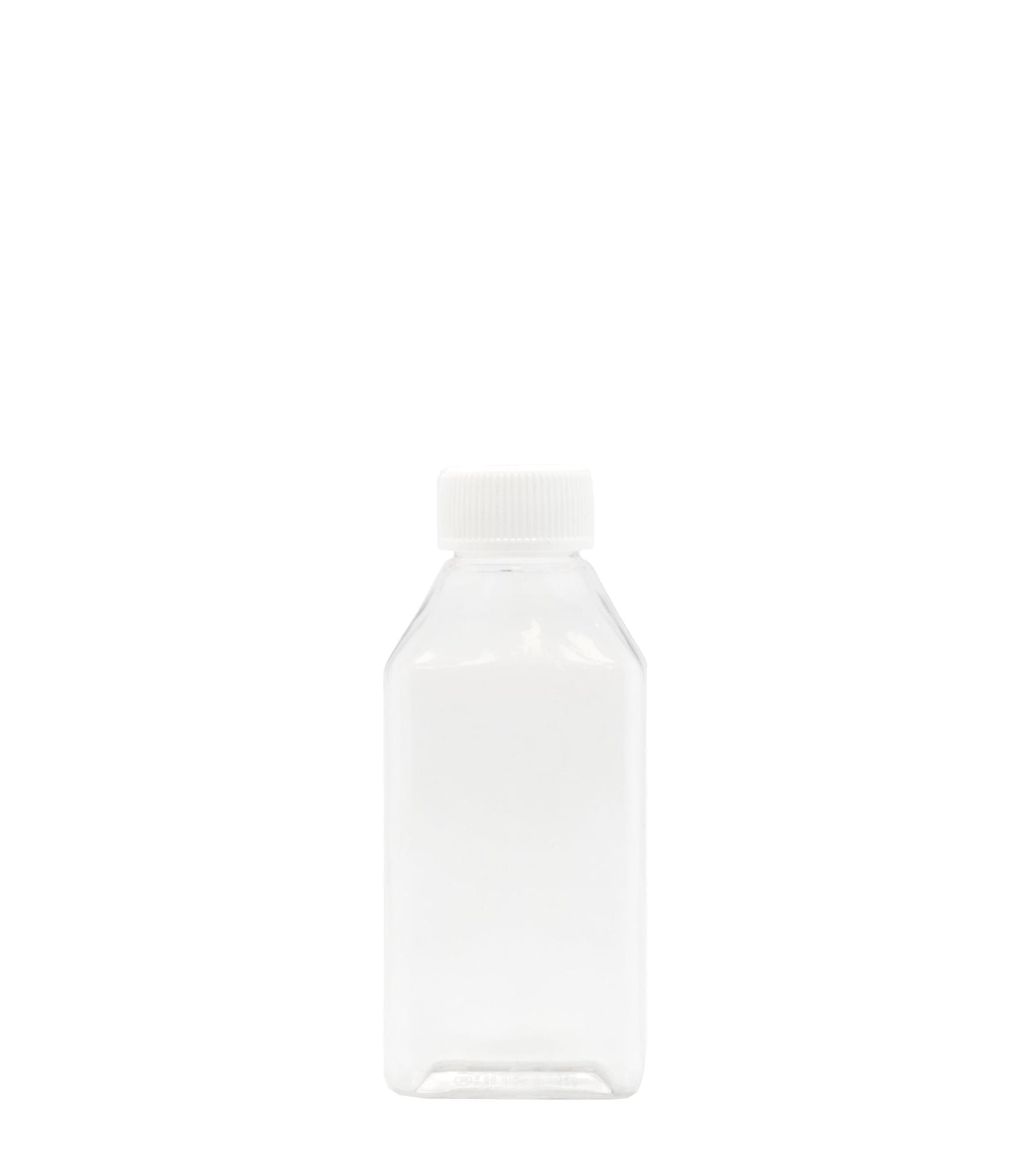 100ml Clear Rectangular PET Plastic Bottle – Complete with White Cap ...